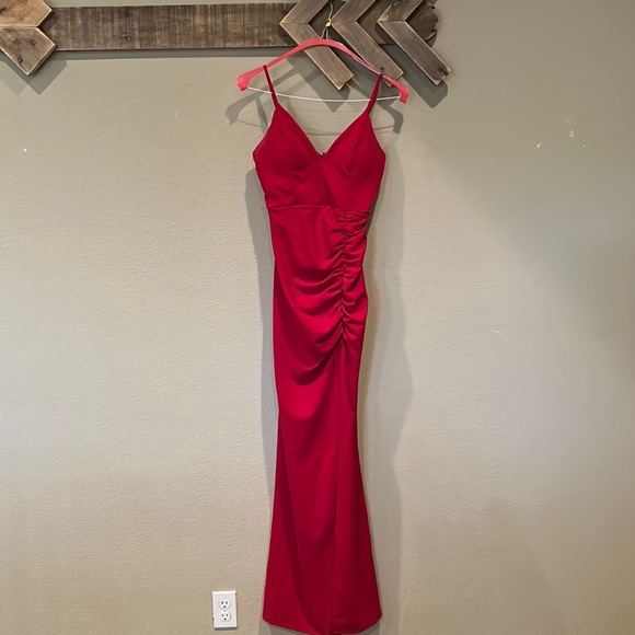 Windsor | Dresses | Windsor Red Prom Dress With Slit | Poshmark